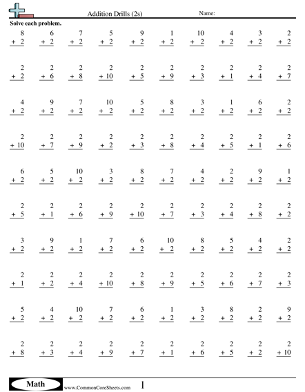 Addition Worksheets | Free - CommonCoreSheets