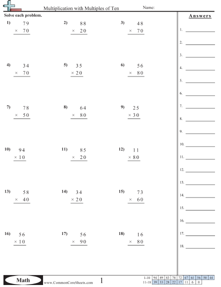 4.nbt.1 Worksheets | Free - CommonCoreSheets